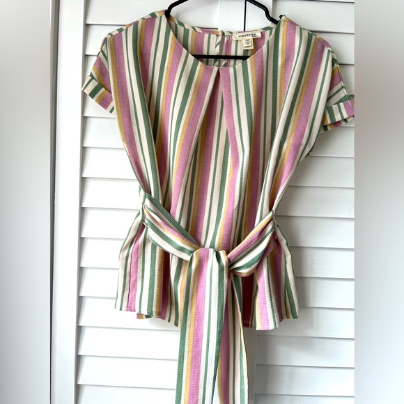 Monteau | Tops | Monteau Patterned Blouse | Poshmark